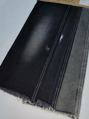 China 11.5OZ BLACK/WHITE Non-Stretch 65%Cotton Denim Fabric With 7*10 Construction For Jeans for sale