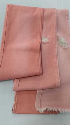 China 10.6oz  Pink Left twill with full width 180cm construction 10*7 Denim fabric  JSD3023P for jeans for sale