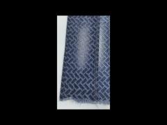 Vintage Diamante de cuadrícula de gancho Jacquard Denim Tejido azul oscuro Denim no elástico 11.3 oz para aderezo único