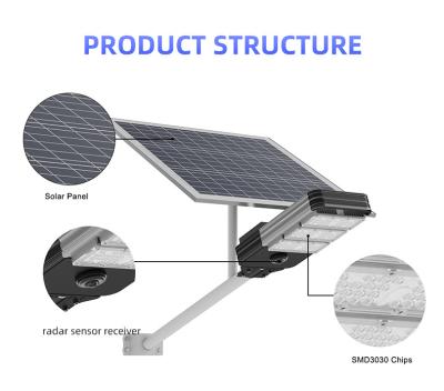 Cina Teste autoalimentate solari della lampadina 4 delle iluminazioni pubbliche da 200 watt LED lungamente orario di lavoro 58x22x9cm in vendita