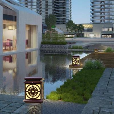 Cina il recinto bianco caldo Exterior Led Post della strada privata 10W accende la lampada 430x300x300mm della colonna del cortile in vendita