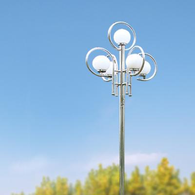 Cina sfera all'aperto della luce di palo del giardino di 100w 150w 200W intorno a 5 cappucci della lampada in vendita
