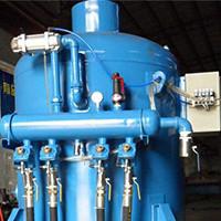 China shot blasting tank equipment for rust cleaning of steel pipe internal surface Shot spraying by pneumatic compressed air for sale