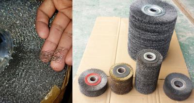 China Mechanical spiral roller steel wire Brushes(MODEL#HYCN0116) for industry use for sale