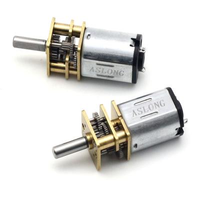 China ASLONG JGA12-N20 12mm 6V 10-1500RPM Mini DC Gear Low Speed Motor 12v Dc Gear Motor D Shaft Dc Gear Motor 12v for sale