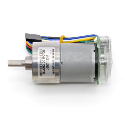 Cina Micro DC a bassa velocità piccolo motore 12V/24V JGB37-3530A optoelettronica Encoder Motore di decelerazione 24v Dc Motor Encoder in vendita
