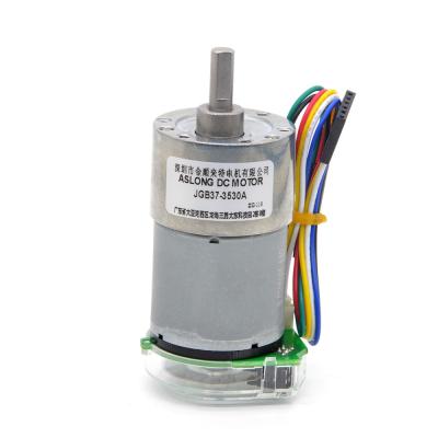 Cina Micro DC a bassa velocità piccolo motore 12V/24V JGB37-3530A optoelettronica Encoder Motore di decelerazione 24v Dc Motor Encoder in vendita
