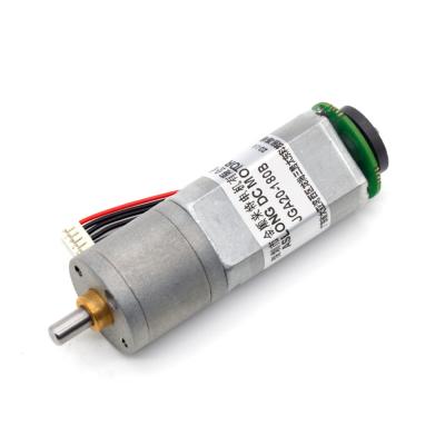 Cina Motore 12v Dc con codificatore JGA20-180B 12V 53RPM 1:150 Motore 12v Dc spazzole 4mm Albero Motore 12v Dc in vendita