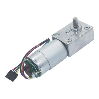 China Encoder 30W DC Worm Geared Motor High Torque 12V Motors Self Locking for sale