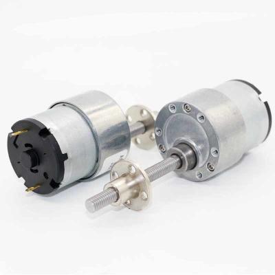 China Dia 37mm Micro Metal Gear Motor M6*50 Screw Shaft With 6V 12V 24V DC Motor for sale