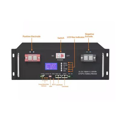 China 48V 5Kwh LiFePO4 Suporte para bateria Max 4 paralelos 5 anos de garantia à venda