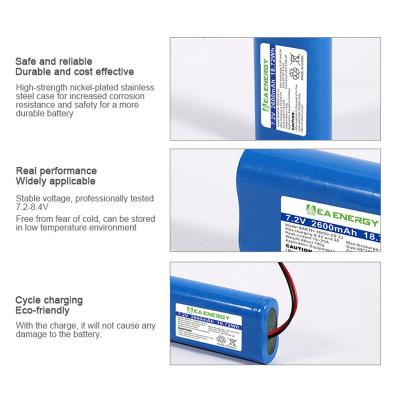 China wieder aufladbare Li Ion Battery For Electronics Toys Beleuchtung 7.2V 2600mAh zu verkaufen