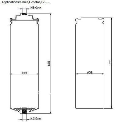 China 38120 Cilindrische LiFePO4 Batterijcellen Constant Current 0.5C van 10Ah Te koop