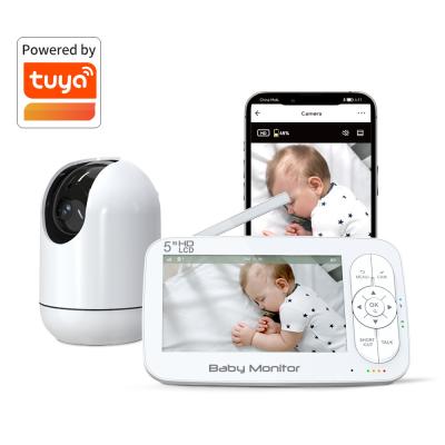 China 5 Inch Wifi 2.4Ghz Wireless Baby Monitor For Car With Tuya App Remote Control for sale