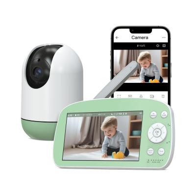 China WIFI Dual Mode Baby Monitor Com App Tuya 5.5 polegadas 1080P HD Baby Monitor Com Câmera à venda