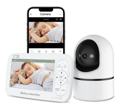 China Compact Size Baby Monitor with Mobile App for Real-Time Monitoring and 1-Year Warranty for sale