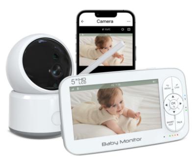 China Wi-Fi Baby Monitor with Built-in Temperature Sensor Eco Mode and Unlimited Range for Secure Infant Monitoring for sale