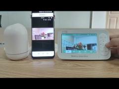 Музыка к видео Babyphone Lullaby Wireless Infant Monitor с инфракрасным разрезом 1-5 Lux и батареей Встроенная 5000 MAH Li-батарея