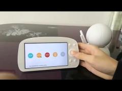 Baby monitor HD con telecamera a 360° schermo da 5 pollici portata 300 metri