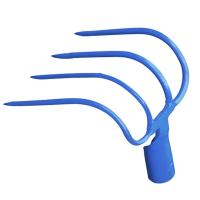 Quality HK10051 carbon steel forged farming hooked-fork garden digging steel curved fork for sale
