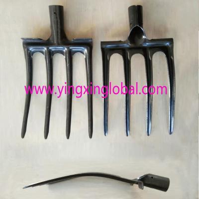 Quality 1020102 4 Tines Carbon Steel Ridge Type Backyard Punching Spading Garden digging for sale