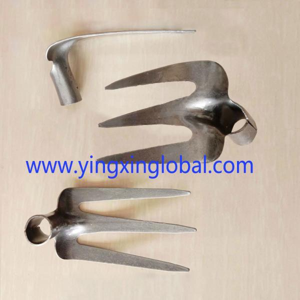 Quality 20020121 3 Tines Round Hole Eye Three Tines Metal Fork-Hoe Digging Garden Hoe for sale