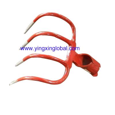 China HK10052 tip socket carbon steel forged farming hooked-fork garden digging steel curved fork rake for sale