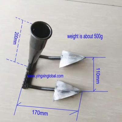 China HK10252 2  tines carbon steel weld yard farming garden courtyard digging steel hoe fork rake for sale