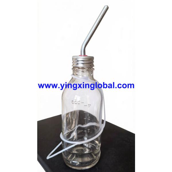 Quality WD03 500ML Poultry Pet Drinkers Feeder Drinking Watering Glass Bottle hung on the grille from the outside for sale