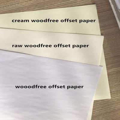 Cina Stampa offset Carta senza legno di legno compatibile con la crema Prodotta con pasta di legno del mulino Baiyun in vendita