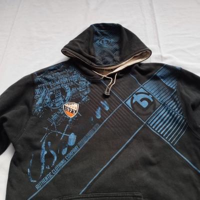 China Dtg Print Custom Color Block Hoodie Nylon Lining Urban Streetwear Hoodies Te koop