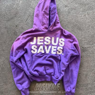 China Anti Wrinkle Screenprinted Hoodies Drop Shoulder Hoodie Mens 500Gsm for sale