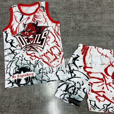 China Custom Dtg Print Summer Vest Jersey Tshirt Shorts Set Sleeveless Soccer Jersey tank Top and Short Set for sale