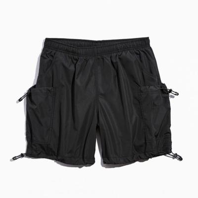 China Wholesale Custom LOGO Mens Summer Casual Elastic Waist Short Pants Nylon Cargo Utility Shorts for sale