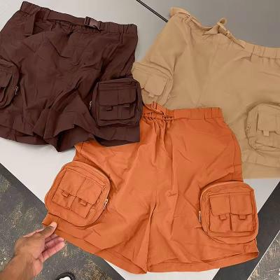 China OEM Custom Logo Streetwear Men's Zipper Pocket Cargo Shorts Oversized Gym Basketball Black Jogger Sports Cargo Pants for sale