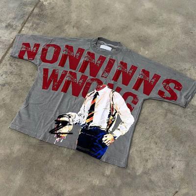 China Oem Clothing Manufacturer Custom Streetwear 100% Cotton 250gsm Boxy Cropped T Shirt Screen Dtg Printing Graphic T-Shirt Men for sale