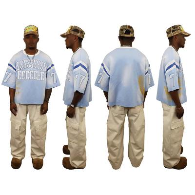 China Oem Clothing Manufacturer Custom Jersey Hip Hop Style Oversize Print Baggy Shirts Sports Wear Heavyweight Boxy Tee Shirt for Men for sale