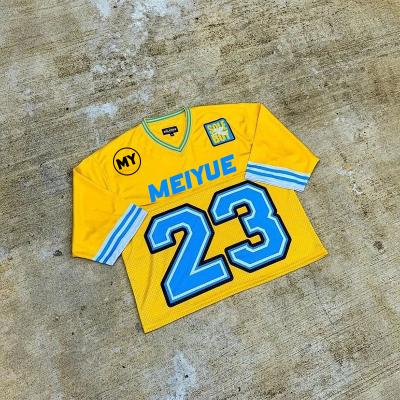 China Custom Jersey Tshirt Print Logo Manufacturer Oversized Cropped Tee Top Football Mesh Soccer Jersey Manufacturer T-Shirt for Men for sale