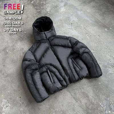 China OEM Design Jaqueta Inverno Bolha de Homens Jaquetas Inverno Com Chapéu Desmontável à venda