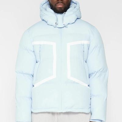 China New Design Outdoor Winter Warm Custom Logo Blue Heavyweight Puffer Jacket Men Casual Jacket for sale