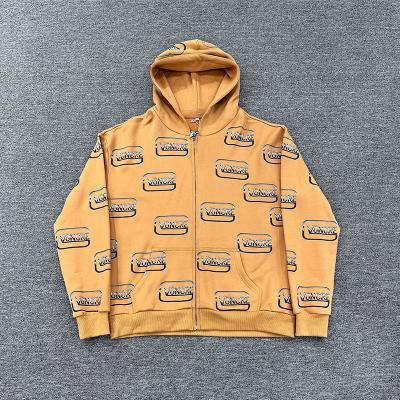 China OEM Custom Drop Shoulder Oversized French Terry Hoodie Casual Reflective Screen Print Hoodies Manufacturers Custom Logo for sale