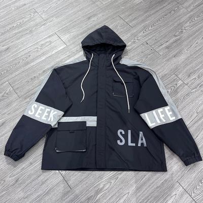 China Custom Jacket Polyester Thermal Heat Transfer Printing Logo Winter Waterproof Outdoor Windbreaker Jacket Men for sale