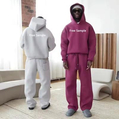 China Clothing Custom Sweatsuit Unisex Heavyweight Fleece Cotton Hoodie Sweatpants Hoodie Set Tracksuits For Men for sale