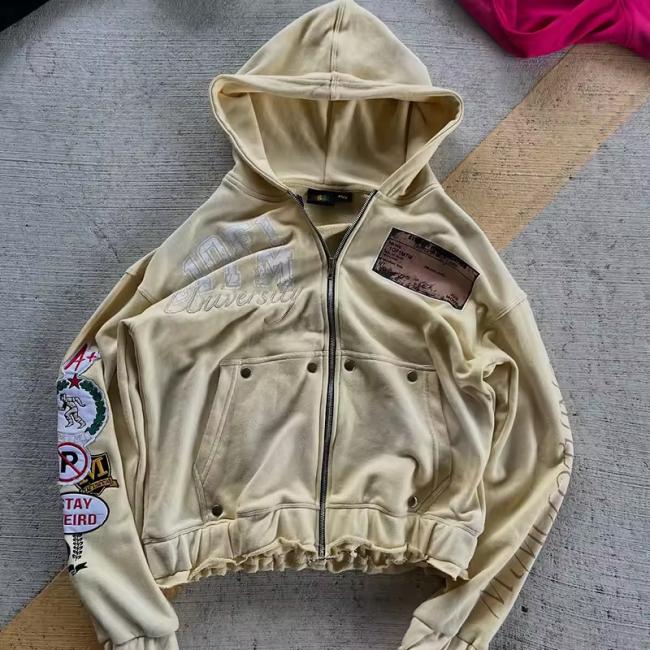 Hoodie back view featuring graphic print design