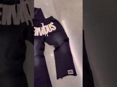 custom embroidery patch applique hoodie and sweatpants set