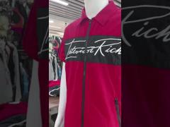 custom nylon polo shirt and shorts set