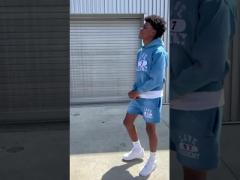 custom acid wash hoodie and shorts set