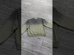 Op maat gemaakte gescheurde schermdruk sweatshirt Frans Terry Crew Neck Kleur Vintage Gewassen Vlies Sweatshirts Mannen