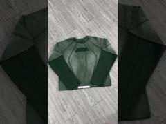 Custom Applique Embroidery Acid Washed Vintage Distressed Boxy Fit Oversized Double Layer Waffle Sle