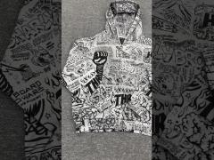 OEM Custom All Over Print Zip up Hoodie Shorts Set Men Streetwear Full Dtg Print Hidden Zipper Hoodi